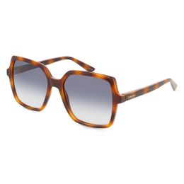 Calvin Klein CK25537S | Damen-Sonnenbrille | Fassung: Vollrand, Butterfly, Kunststoff, Havanna Dunkel | Glasfarbe: Gr&uuml;n Verlaufend