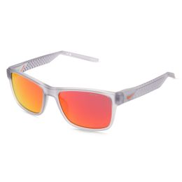 Nike NKIU4699XN LIVEFREE CLASSIC N | Herren-Sonnenbrille | Fassung: Vollrand, Eckig, Kunststoff, Grau Matt | Glasfarbe: Rot Spiegel Rot