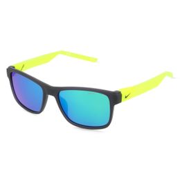 Nike NKIU4699XN LIVEFREE CLASSIC N | Herren-Sonnenbrille | Fassung: Vollrand, Eckig, Kunststoff, Gelb Schwarz | Glasfarbe: Grau Spiegel Gr&uuml;n