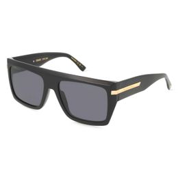 Dsquared2 D2 0177/S | Herren-Sonnenbrille | Fassung: Vollrand, Eckig, Acetat, Schwarz | Glasfarbe: Grau