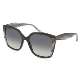 Carolina Herrera HER 0339/S | Damen-Sonnenbrille | Fassung: Vollrand, Geometrisch, Acetat, Schwarz | Glasfarbe: Grau