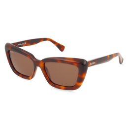 MaxMara Max Mara MM0171 ELIZABETH | Damen-Sonnenbrille | Fassung: Vollrand, Cat Eye, Acetat, Havanna Dunkel | Glasfarbe: Braun