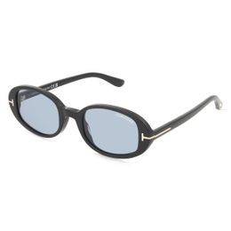 Tom Ford FT1364 IGGY | Damen-Sonnenbrille | Fassung: Vollrand, Oval, Acetat, Schwarz Gl&auml;nzend | Glasfarbe: Grau