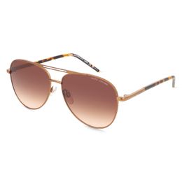 Marc Jacobs MARC 865/S | Damen-Sonnenbrille | Fassung: Vollrand, Pilot, Metall, Braun | Glasfarbe: Braun