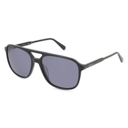 Gant GA00032 | Herren-Sonnenbrille | Fassung: Vollrand, Pilot, Acetat, Schwarz Gl&auml;nzend | Glasfarbe: Grau