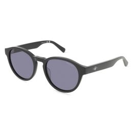 Gant GA00030 | Herren-Sonnenbrille | Fassung: Vollrand, Rund, Acetat, Schwarz Glänzend | Glasfarbe: Grau