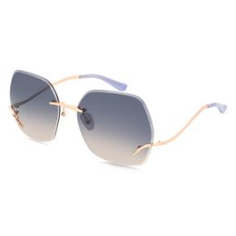 Guess GU00268 | Damen-Sonnenbrille | Fassung: Vollrand, Butterfly, Metall, Rosegold Gl&auml;nzend | Glasfarbe: Grau Verlaufend