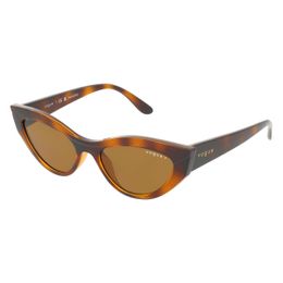 Vogue 0VO5637SU | Damen-Sonnenbrille | Fassung: Vollrand, Cat Eye, Kunststoff, Havanna Dunkel | Glasfarbe: Braun