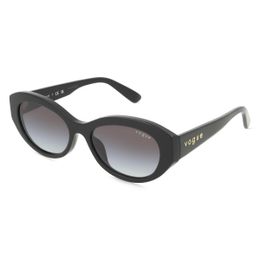Vogue 0VO5659SU | Damen-Sonnenbrille | Fassung: Vollrand, Geometrisch, Acetat, Schwarz | Glasfarbe: Grau Verlaufend