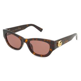 Gucci GG1954SA | Damen-Sonnenbrille | Fassung: Vollrand, Cat Eye, Acetat, Havanna | Glasfarbe: Braun