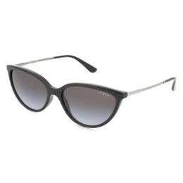 Vogue 0VO5672S | Damen-Sonnenbrille | Fassung: Vollrand, Cat Eye, Kunststoff, Schwarz | Glasfarbe: Grau Verlaufend