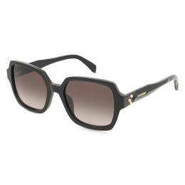 Zadig & Voltaire Zadig & Voltaire SZV473 | Damen-Sonnenbrille | Fassung: Vollrand, Quadratisch, Kunststoff, Schwarz Glänzend | Glasfarbe: Grau Verlaufend