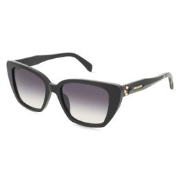 Zadig & Voltaire Zadig & Voltaire SZV472 | Damen-Sonnenbrille | Fassung: Vollrand, Quadratisch, Kunststoff, Schwarz Gl&auml;nzend | Glasfarbe: Grau Verlaufend