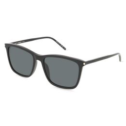 SAINT LAURENT SL 851 | Unisex-Sonnenbrille | Fassung: Vollrand, Eckig, Acetat, Schwarz | Glasfarbe: Grau