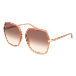 Chlo&eacute; Chlo&eacute; CH0262S | Damen-Sonnenbrille | Fassung: Vollrand, Eckig, Kunststoff, Rot Pink | Glasfarbe: Braun