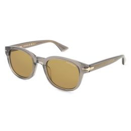 Montblanc MB0435S | Herren-Sonnenbrille | Fassung: Vollrand, Rund, Acetat, Grau | Glasfarbe: Braun