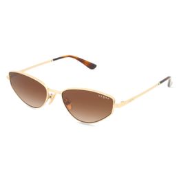 Vogue 0VO4339S | Damen-Sonnenbrille | Fassung: Vollrand, Cat Eye, Metall, Gold Hell | Glasfarbe: Braun Verlaufend