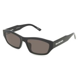 Balenciaga BB0448SK | Unisex-Sonnenbrille | Fassung: Vollrand, Geometrisch, Acetat, Schwarz | Glasfarbe: Grau