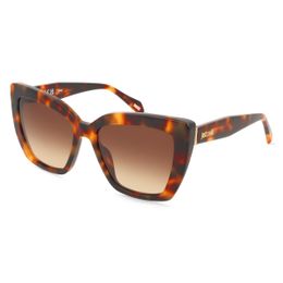 Just Cavalli SJC174 | Damen-Sonnenbrille | Fassung: Vollrand, Butterfly, Kunststoff, Havanna | Glasfarbe: Braun Verlaufend