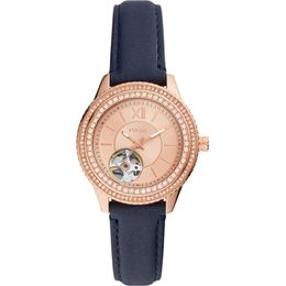 Fossil Analoguhr 'Stella ' Damen Größe One Size navy / rosegold / transparent