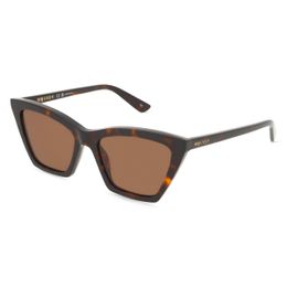 Alexander McQueen AM0536S | Damen-Sonnenbrille | Fassung: Vollrand, Cat Eye, Acetat, Havanna | Glasfarbe: Braun