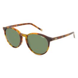 JOOP! JP7117 | Unisex-Sonnenbrille | Fassung: Vollrand, Rund, Acetat, Braun | Glasfarbe: Grün