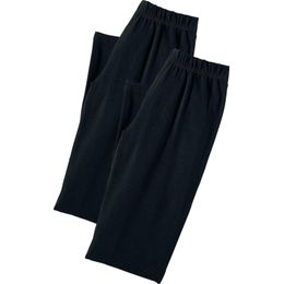Vivance sheego Gro&szlig;e Gr&ouml;&szlig;en Jazzpants, 2x schwarz, Gr&ouml;&szlig;e 32/34 - Damen