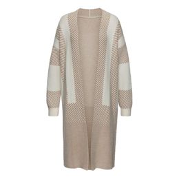 Lascana Damen Longstrickjacke, creme-beige, Gr&ouml;&szlig;e 40/42