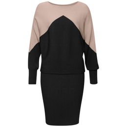 Lascana Damen Strickkleid, sand-schwarz, Gr&ouml;&szlig;e 40