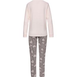 Vivance Dreams Damen Pyjama, rosa/grau, Gr&ouml;&szlig;e 44/46
