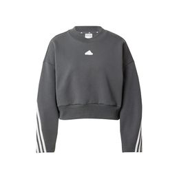 adidas Sportswear Sportsweatshirt 'Future Icons 3' Damen Größe L dunkelgrau / weiß