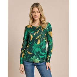 Helena Vera Feinstrick Shirt großer Blumen-Druck