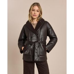 C'est Paris by C'est tout Shearling Jacke mit Gürtel