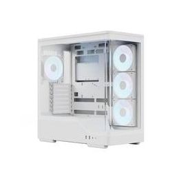 Aerocool P500A-WT-v1, Tower-Geh&auml;use wei&szlig;, Tempered Glass x 2