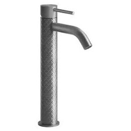 Gessi316 Intreccio Waschtisch-Einhebelmischer, h&ouml;here Version 228 mm, ohne Ablaufgarnitur, Ausladung 122 mm, 54109239, Farbe: Edelstahl matt geb&uuml;rstet