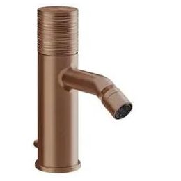 Gessi Habito Bidet-Einhebelmischer, mit Ablaufgarnitur, Ausladung 111mm, Tischmontage, TRAME, 70307708, Farbe: Kupfer geb&uuml;rstet PVD