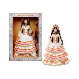 Mattel Barbie Signature Dia De Muertos 2025 - Puppe in einem cremefarbenen R&uuml;schenkleid