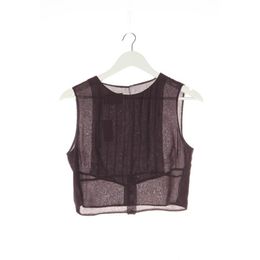 Chanel Top / Seidentop Damen Gr&ouml;&szlig;e S Second Hand dunkellila