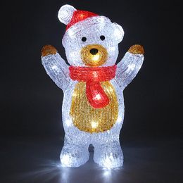 Deuba LED Acryl Figur Weihnachten Teddy stehend
