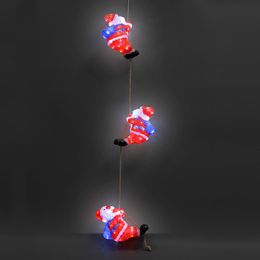 Deuba LED Acryl Figur Weihnachtsmann Trio