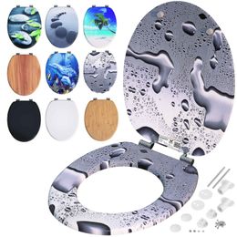 Casaria Toilettensitz Waterdrops mit Absenkautomatik