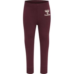 Hummel Leggings 'Maule' Mädchen Größe 98 weinrot / weiß