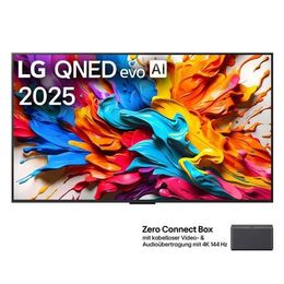 Schwarz LG True Wireless TV 75&Prime; QNED evo AI QNED9M MiniLED mit 4K Smart TV 75QNED9MA6B