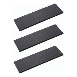 3x Schieferplatten I rechteckig I 40x30x0,5 cm I Sushi Platte Steinteller Schieferplatten Set Schiefer Servierplatten deko Buffet Platten