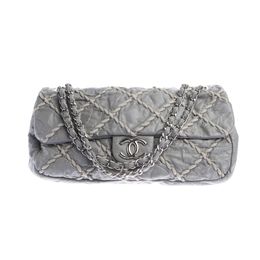 Chanel Schultertasche / Umh&auml;ngetasche Damen Gr&ouml;&szlig;e One Size Second Hand grau