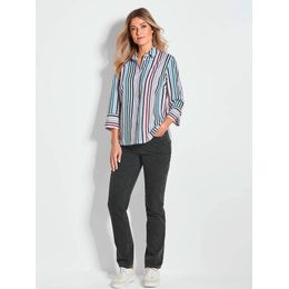GOLDNER Bluse Damen Gr&ouml;&szlig;e M blau / tanne / schwarz / wei&szlig;
