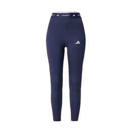 adidas Performance Sporthose 'TECHFIT 7/8' Damen Größe M/L marine / weiß