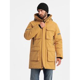 Ombre Winter Jacket 'OM-Jalj-0169' male Yellow size XXL