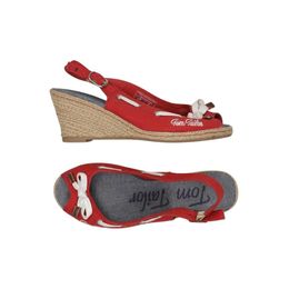 Tom Tailor Sandalen Damen Gr&ouml;&szlig;e 37 Second Hand rot