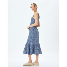 KOTON Kleid Damen Gr&ouml;&szlig;e 34 saphir / wei&szlig;